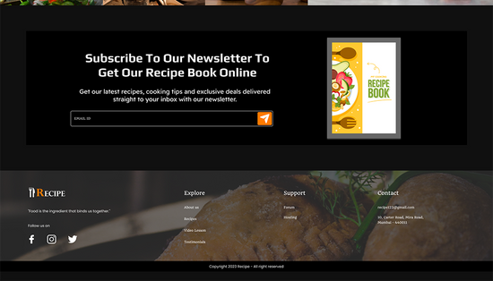 Free Recipes WordPress Theme - Cook Up Your Blog – asterthemes